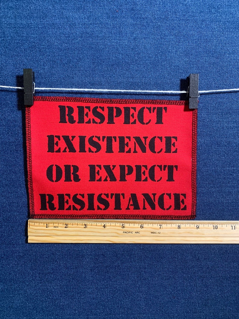Respect Existence or Expect Resistance Back Patch Red - Etsy