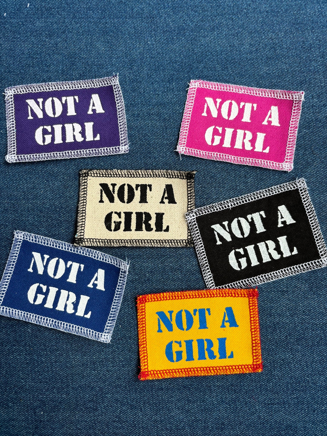 Not A Girl Patch - Etsy