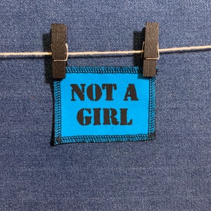 Not A Girl Patch - Etsy