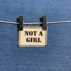 Not A Girl Patch - Etsy