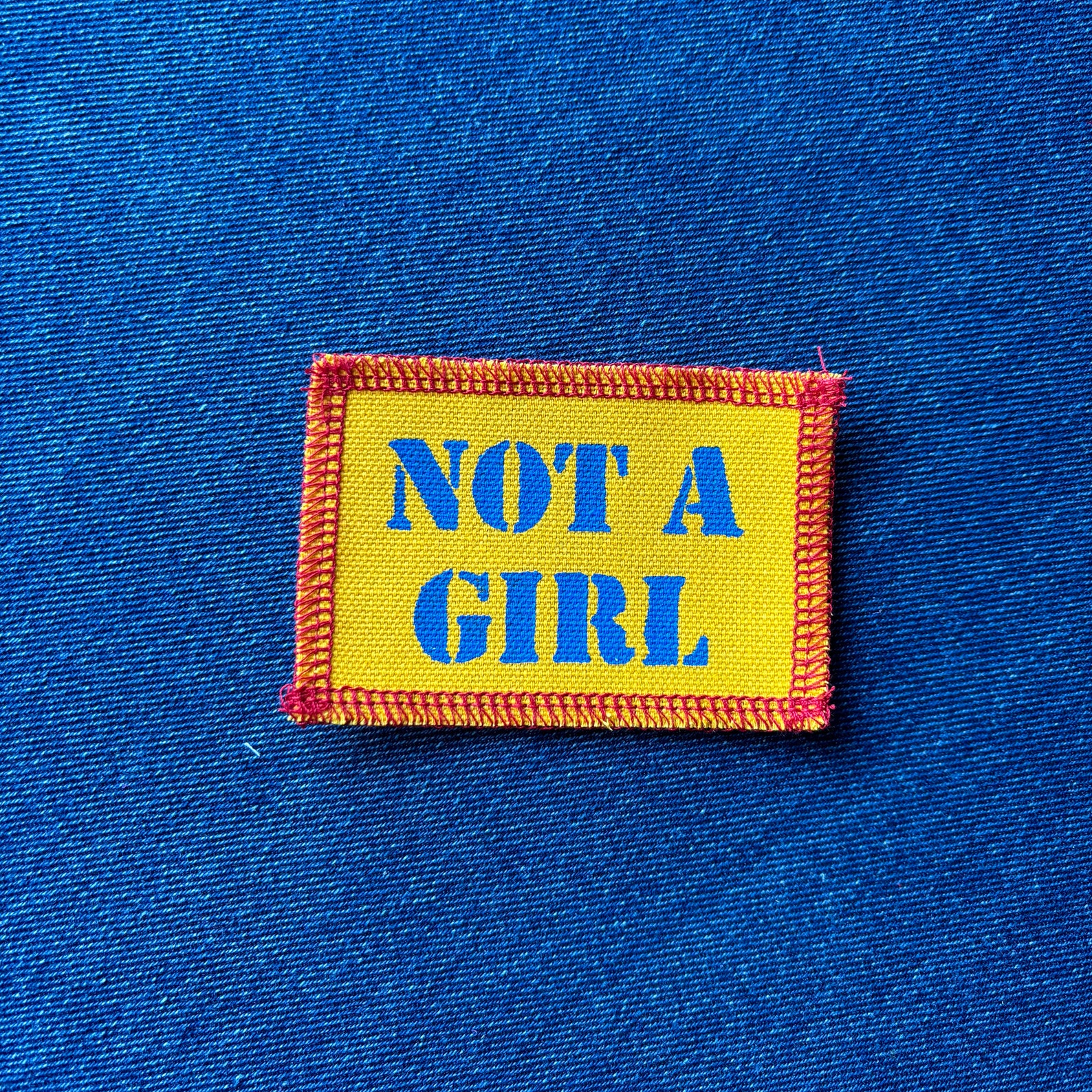 Not A Girl Patch - Etsy