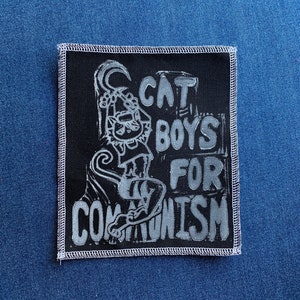 Cat Boys for Communism Back Patch Hand Printed by Reese - Etsy
