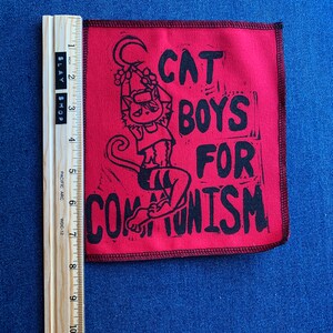 Cat Boys for Communism Back Patch Hand Printed by Reese - Etsy