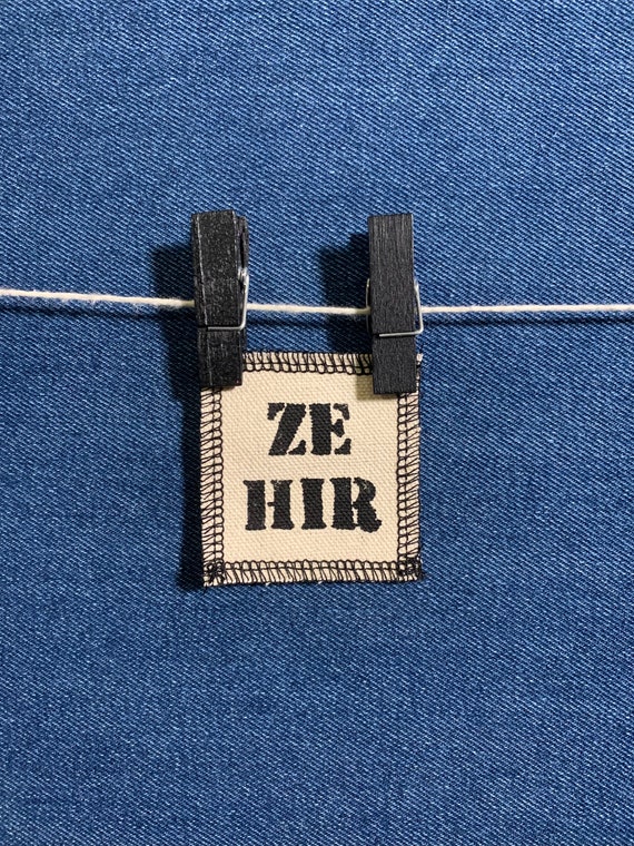 Ze Hir Pronoun Patch | Etsy