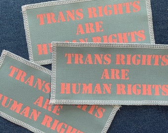 Trans Rights Are Human Rights Embroidered Iron-on Patch - Etsy