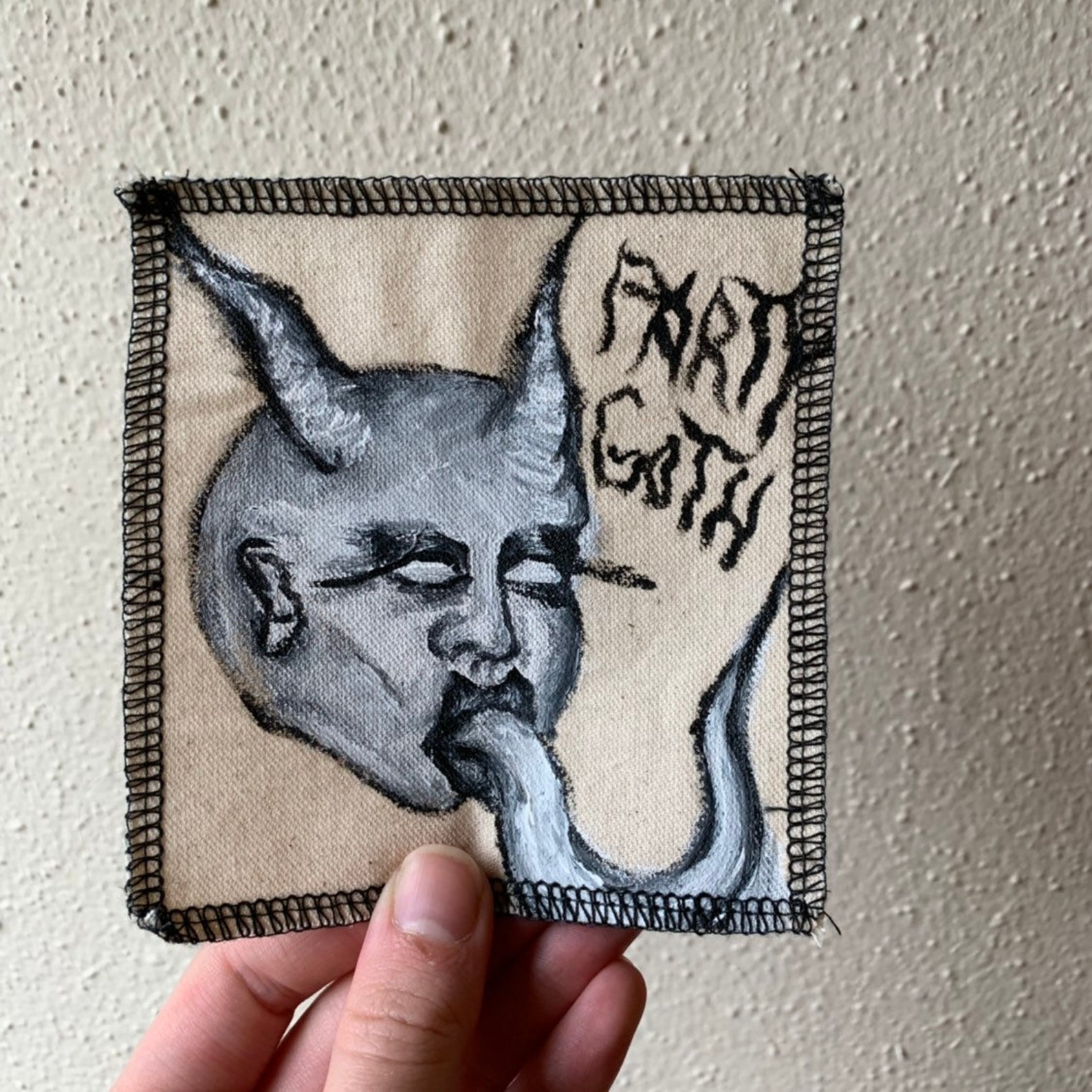 Demon Patch Hand Painted by Dungeon Cowboy | Etsy