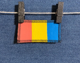 Pansexual Pride Rainbow Flag Heart Embroidered Patch Badge - Etsy