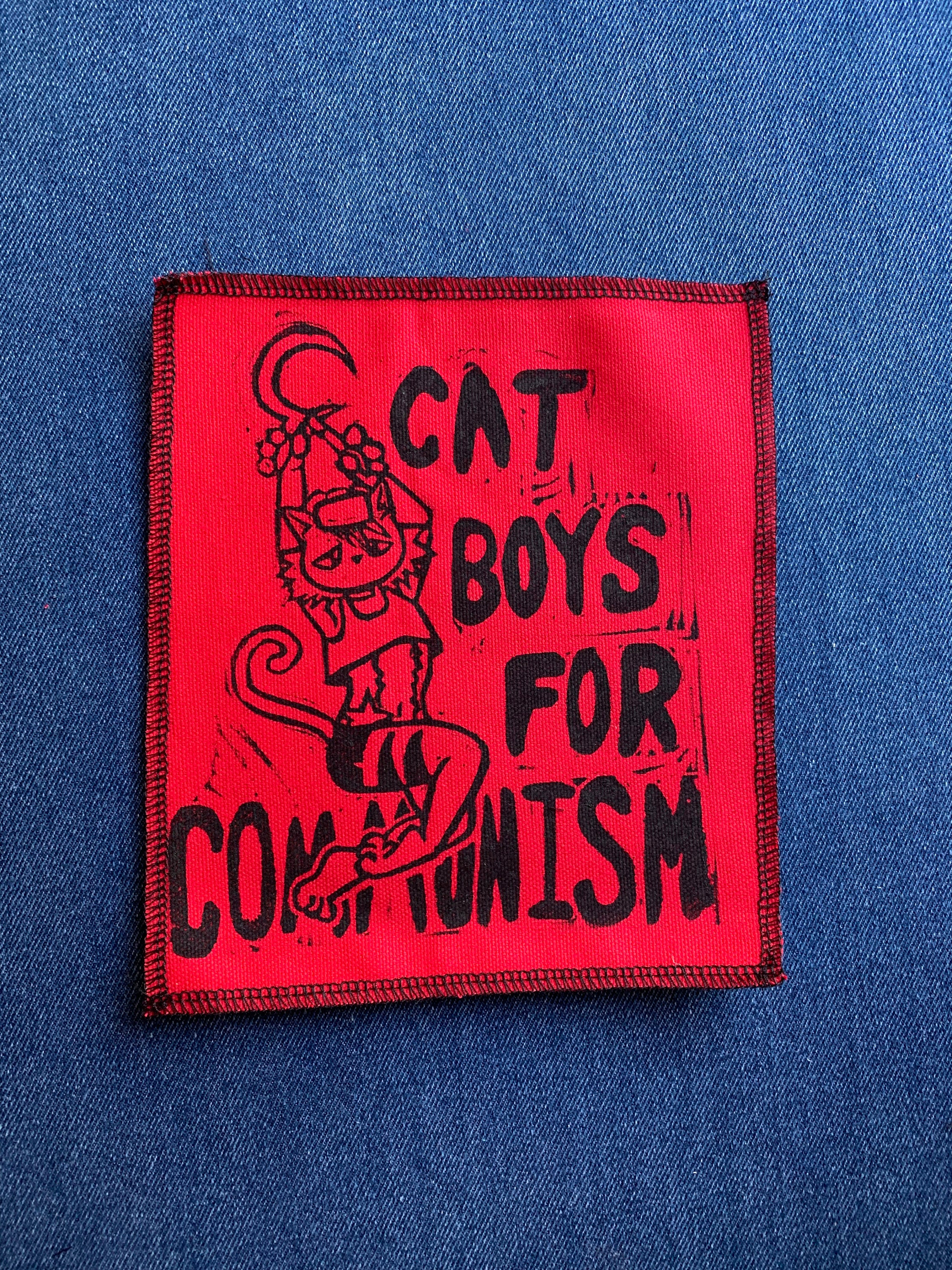 Cat Boys for Communism Back Patch Hand Printed by Reese - Etsy