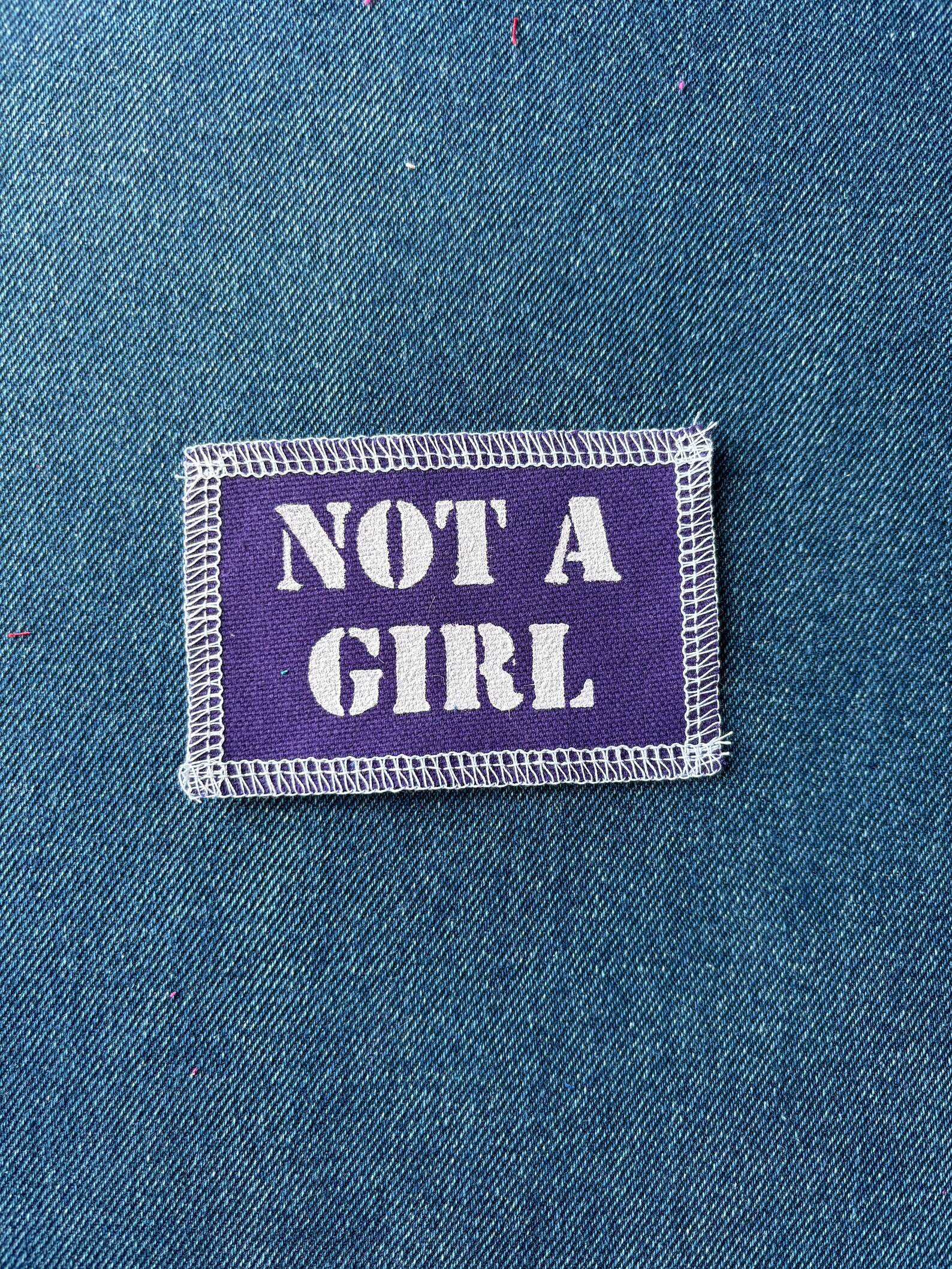 Not A Girl Patch - Etsy