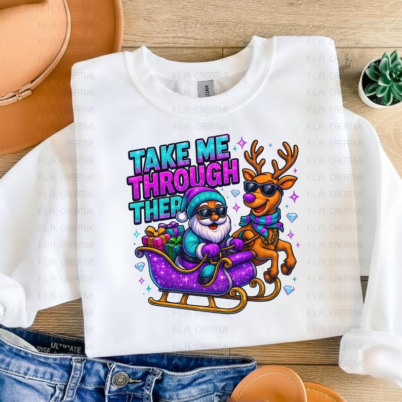 Take Me Through There Black Santa PNG | Urban Holiday Design (instant ...