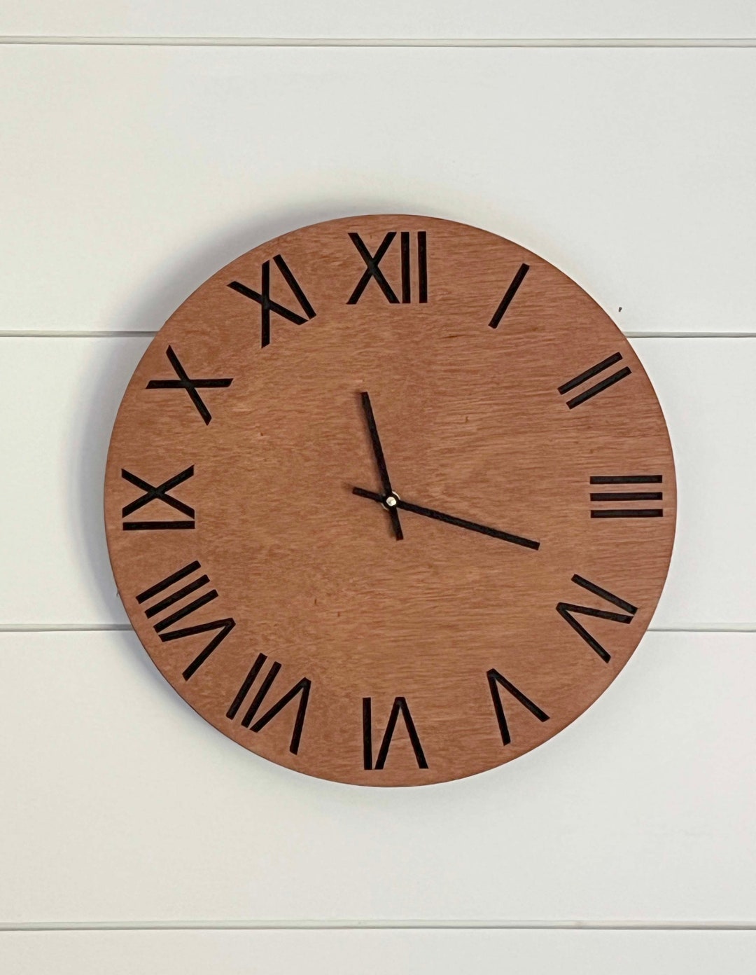 Wall Decor Round Wood Clock Rustic Wall Clock - Etsy