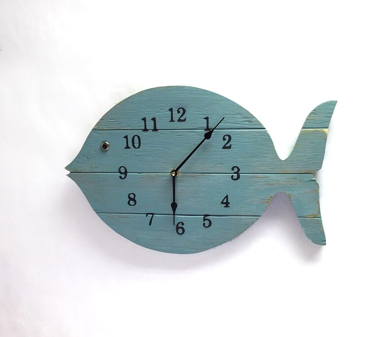 Painted Fish Clock Fish Decor ideas Fish Gifts for men | Etsy