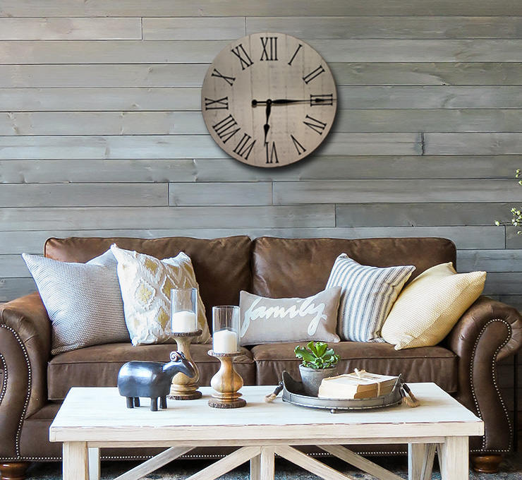 Farmhouse Decor Clock 24 Large Rustic Clock Handmade - Etsy