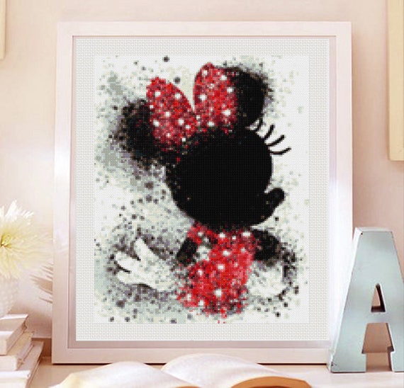 Minnie Mouse Cross Stitch Pattern PDF Minnie Mouse Patron | Etsy