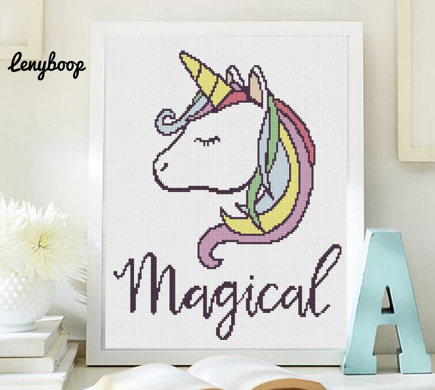 Cross Stitch Modern Pattern Unicornio Punto De Cruz Moderno - Etsy