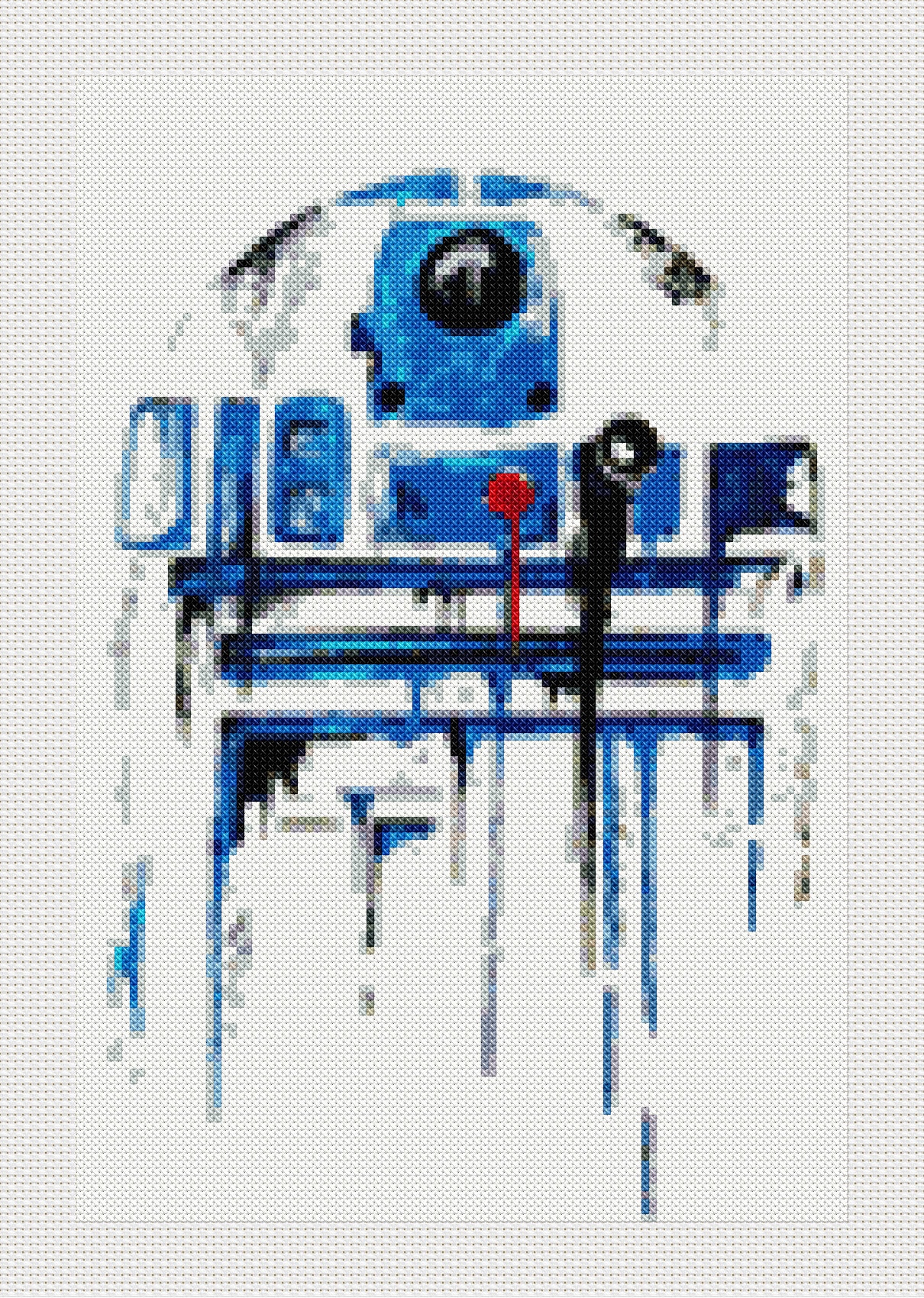 Star Wars Cross Stitch Modern Pattern. Patrón Star Wars Punto De Cruz ...