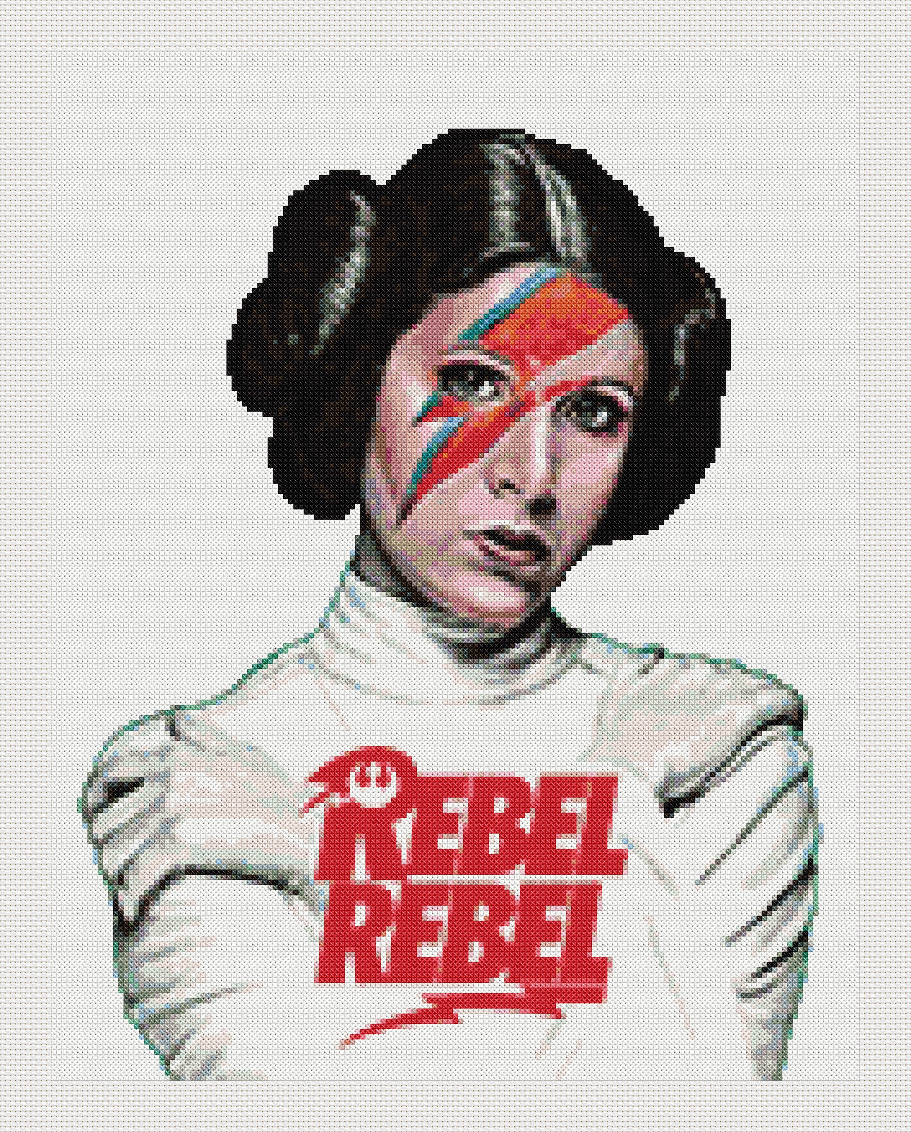 Princesa Leia Punto De Cruz Patron,princess Leia Cross Stitch Pattern ...