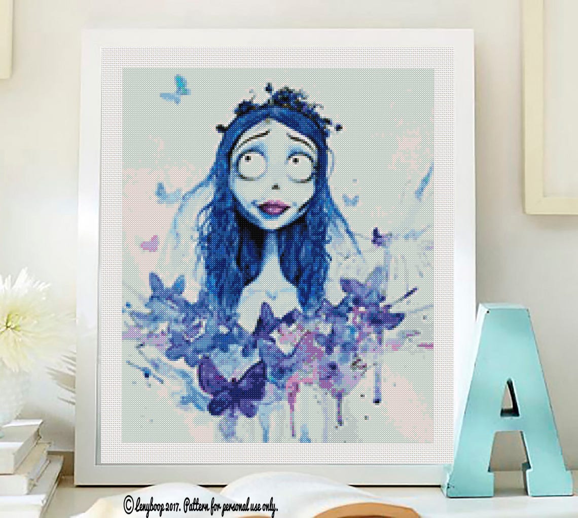 Cross Stitch Pattern Modern. the Corpse Bride Cross Stitch - Etsy UK