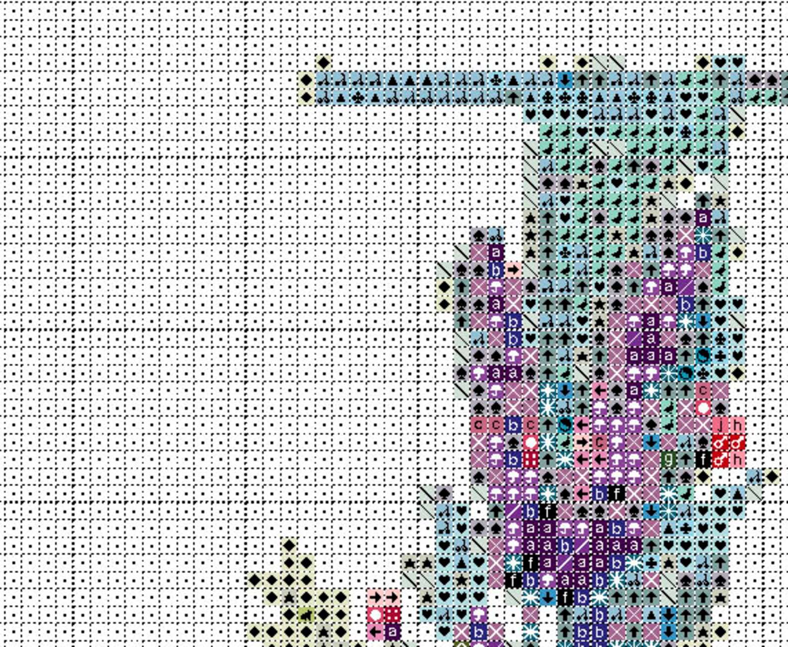Cross Stitch Modern Pattern Love Design PDF Pattern Download. - Etsy