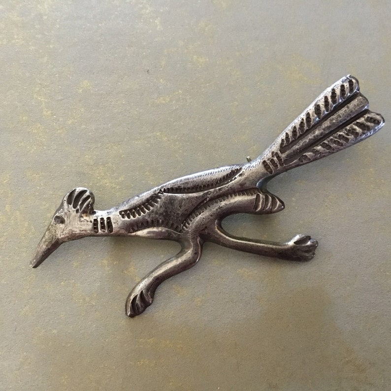 Vintage Navajo Native American Sterling Silver Road Runner | Etsy