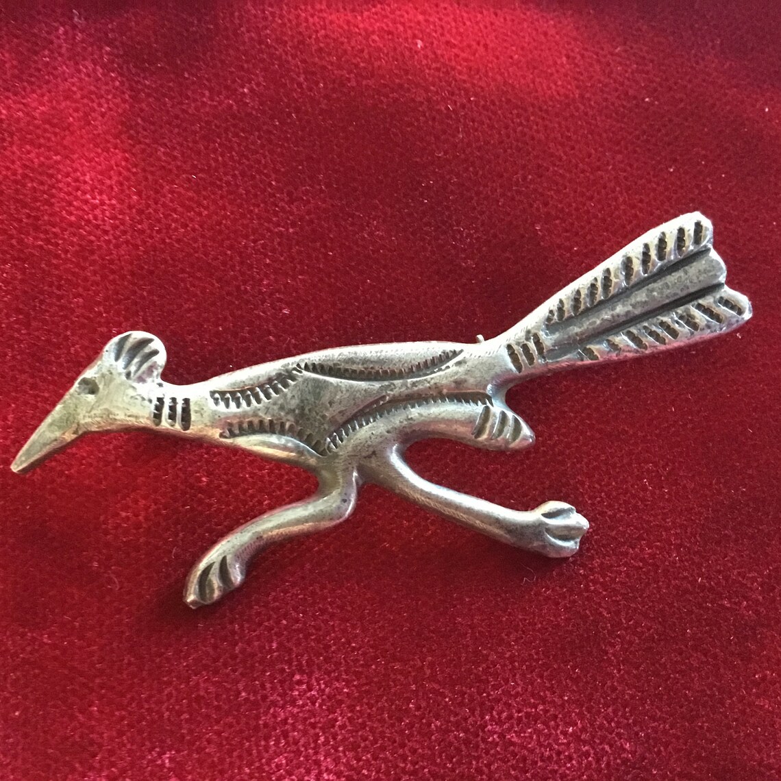 Vintage Navajo Native American Sterling Silver Road Runner | Etsy