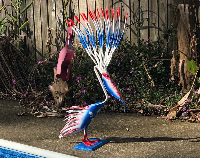 Sammy the Patriotic Pelican PVC Yard Art Bird With Stand - Etsy
