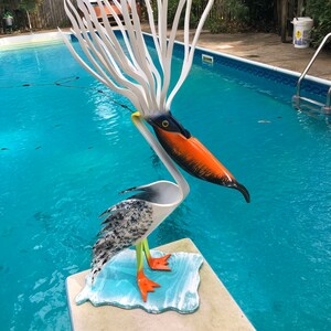 Hairy the Pelican PVC Bird Sculpture Yard Art - Etsy