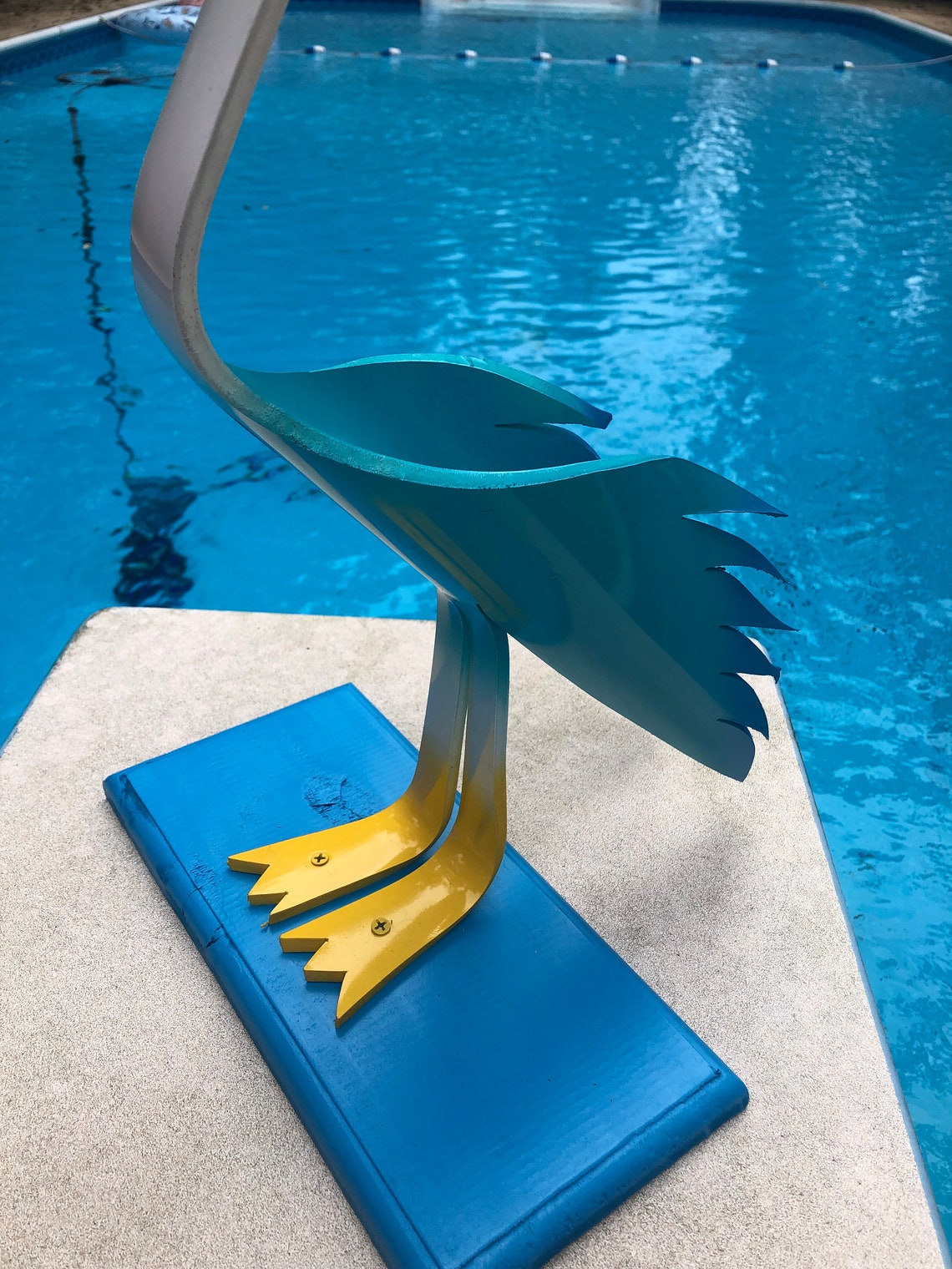 Piper the PVC Pelican With Wooden Stand - Etsy