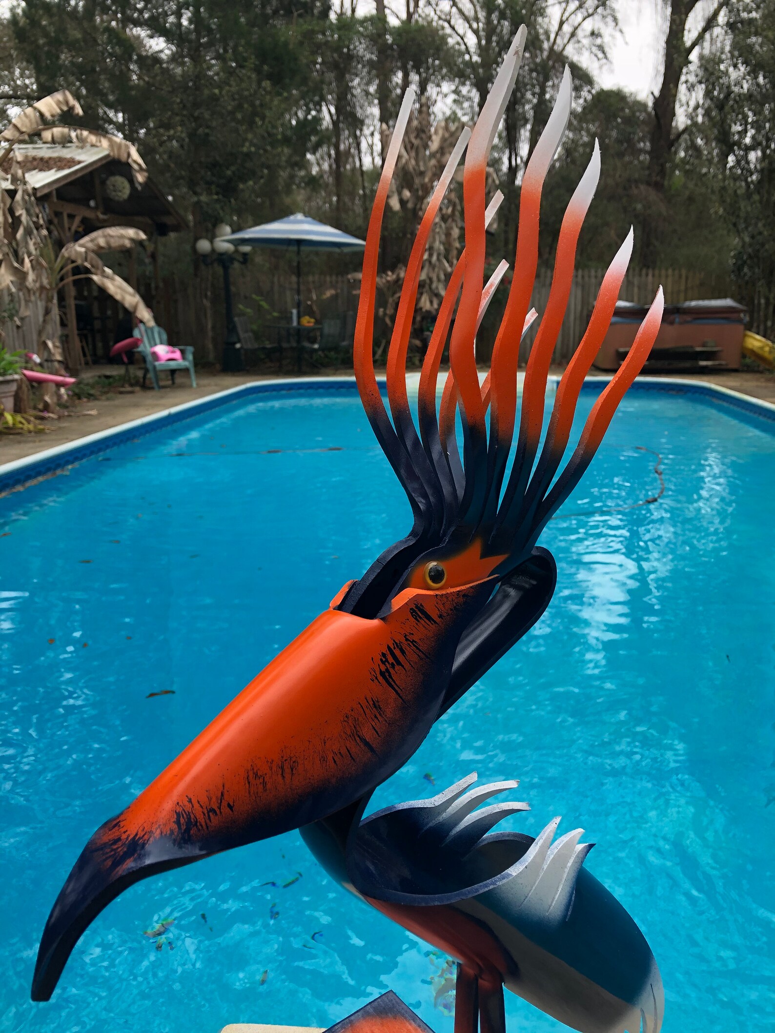 Aubrey the PVC Pelican With Acrylic Eyes and Stand Yard Art Sculpture ...