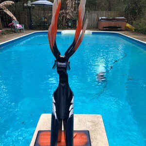Aubrey the PVC Pelican With Acrylic Eyes and Stand Yard Art Sculpture ...