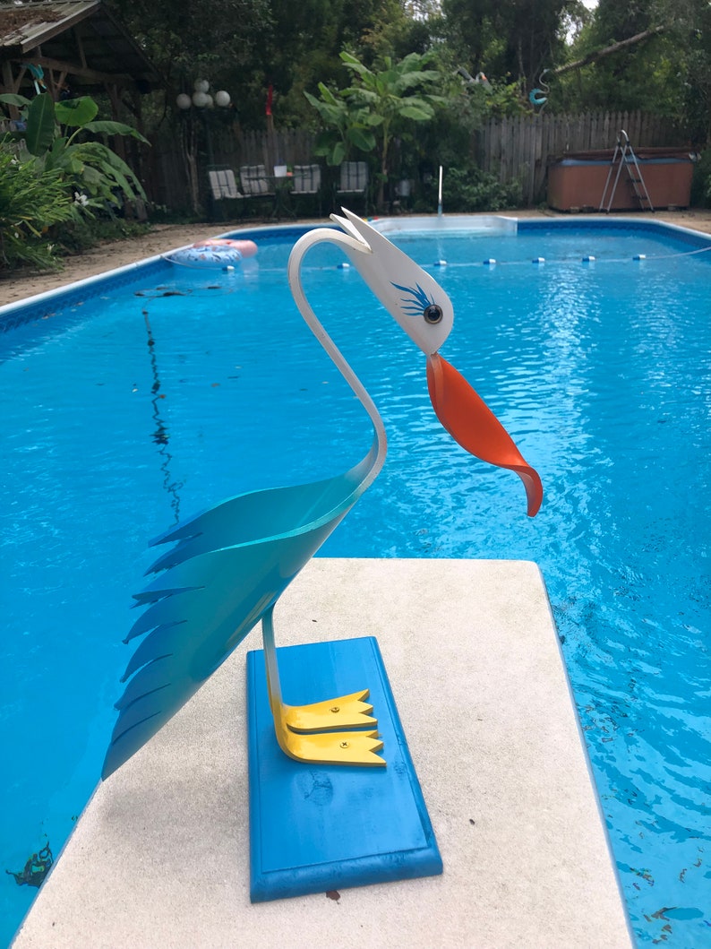 Piper the PVC Pelican With Wooden Stand - Etsy