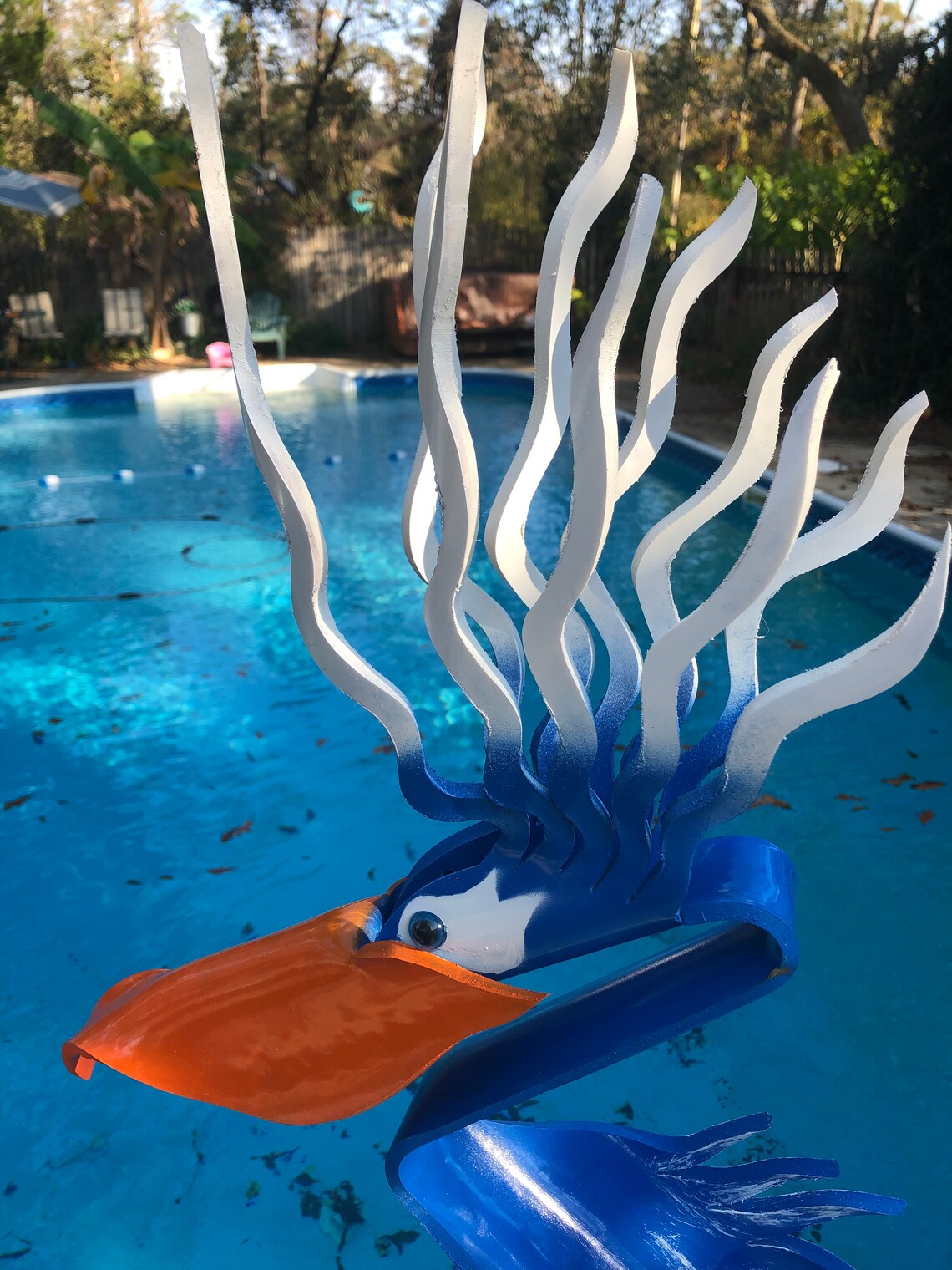 I Feel so Blue Pelican With Feet Spikes - Etsy
