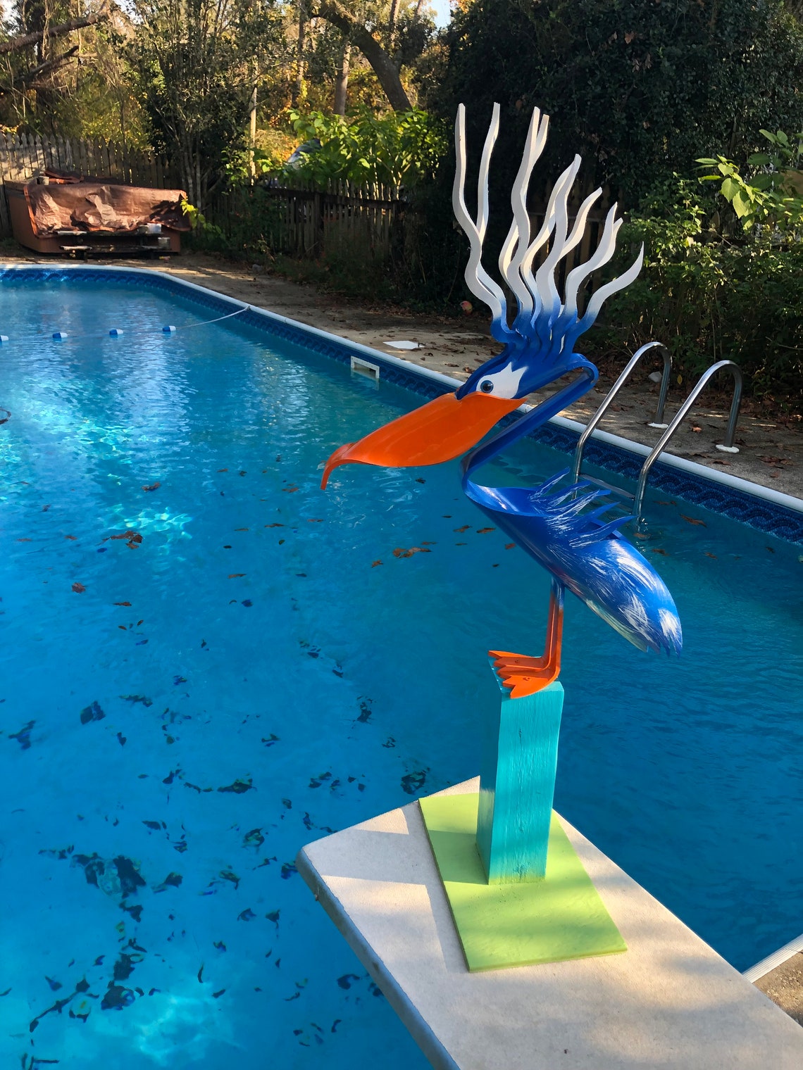 I Feel so Blue Pelican With Feet Spikes - Etsy