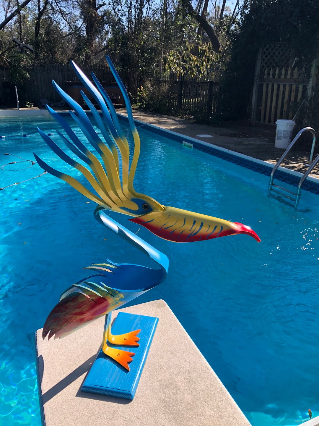 Colorific Fred the Audacious Pelican With Base - Etsy