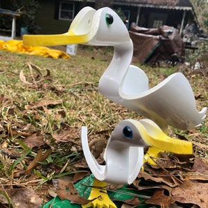 Mama Duck and Kid on Base PVC Sculpture Yard Art Birds - Etsy