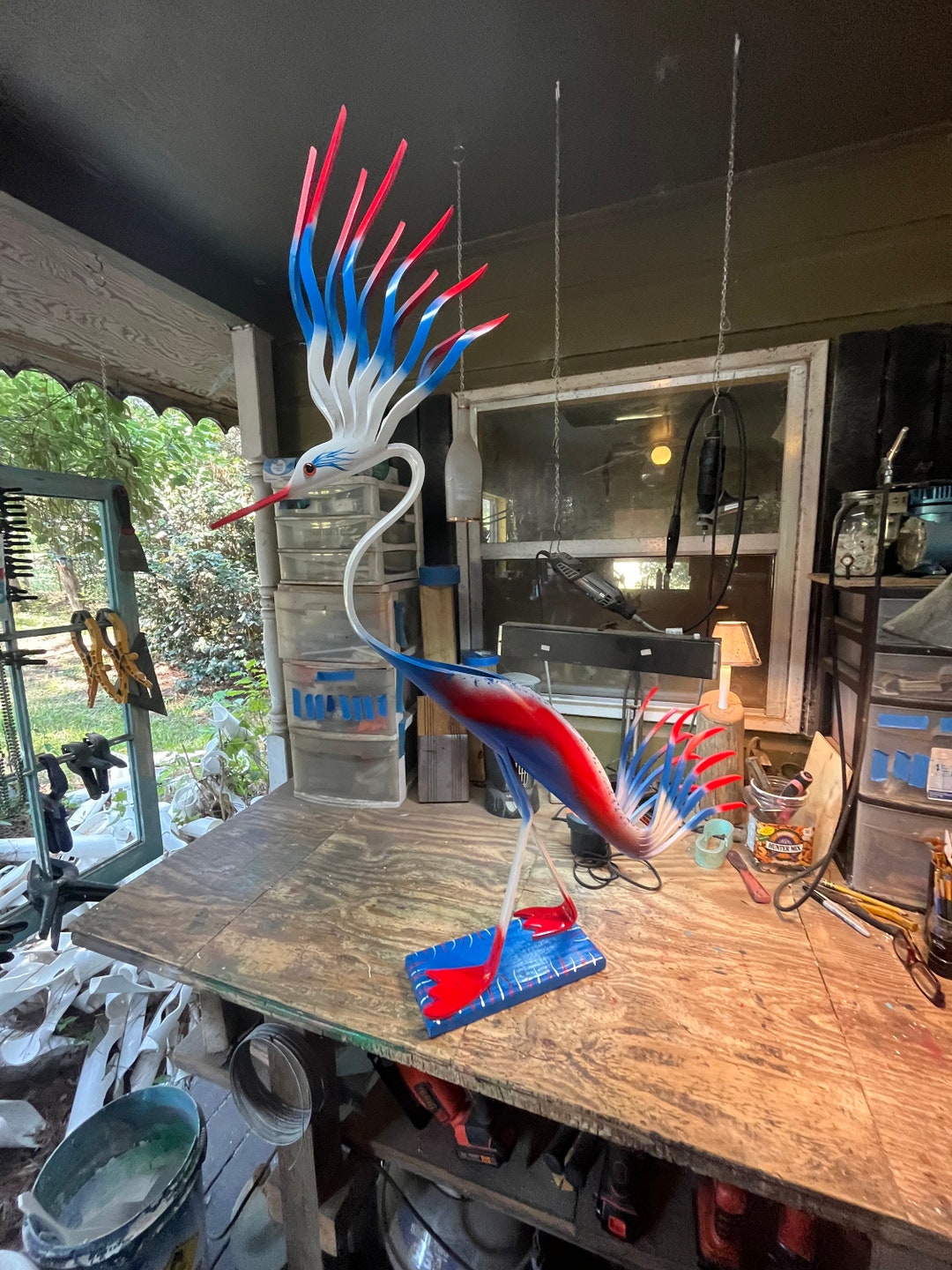 Johnny Foo the All American Foo Foo PVC Bird With Stand - Etsy