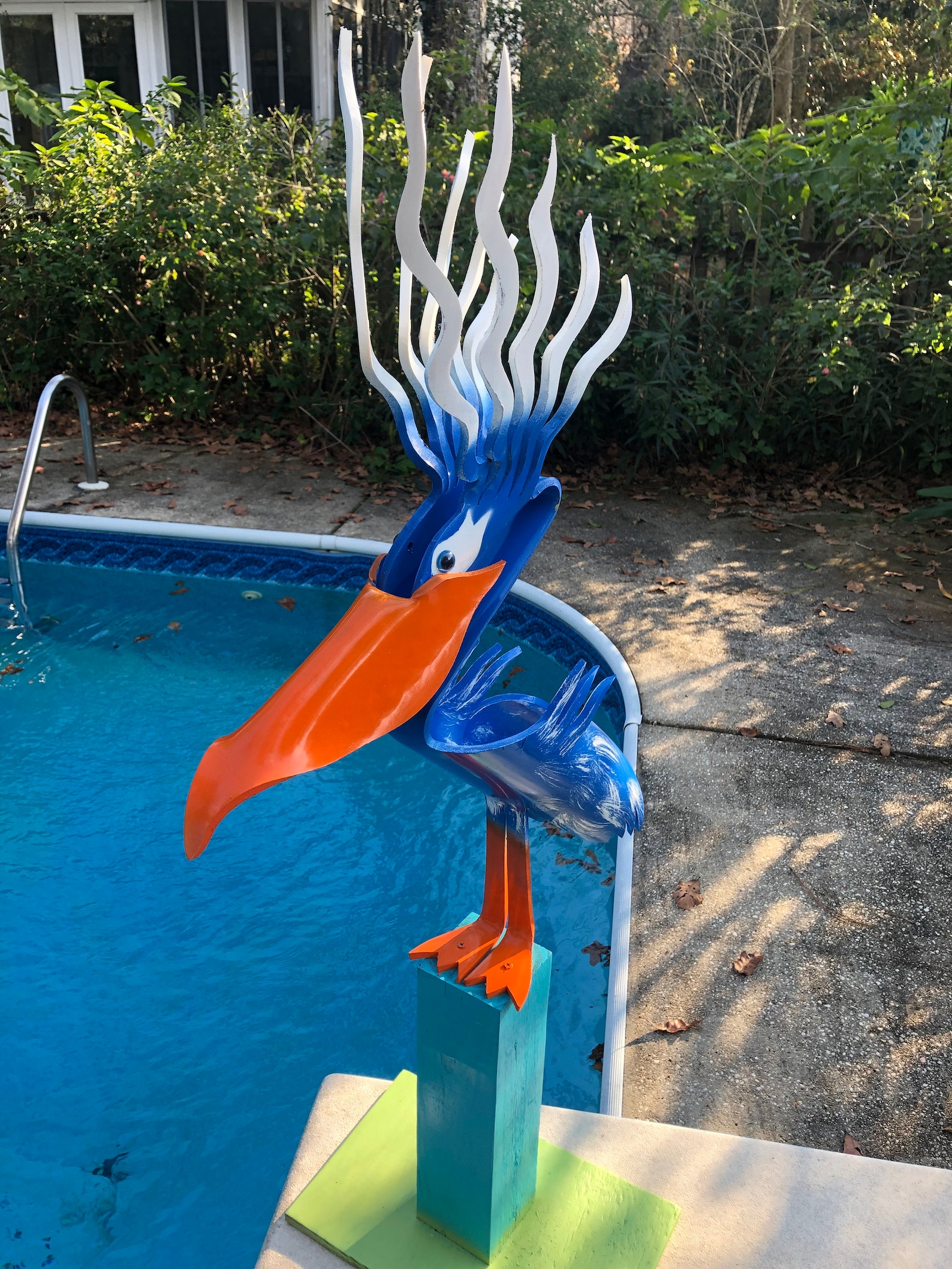I Feel so Blue Pelican With Feet Spikes - Etsy