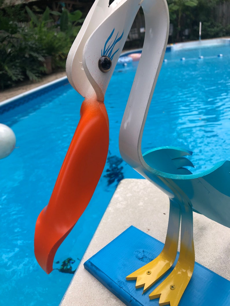 Piper the PVC Pelican With Wooden Stand - Etsy