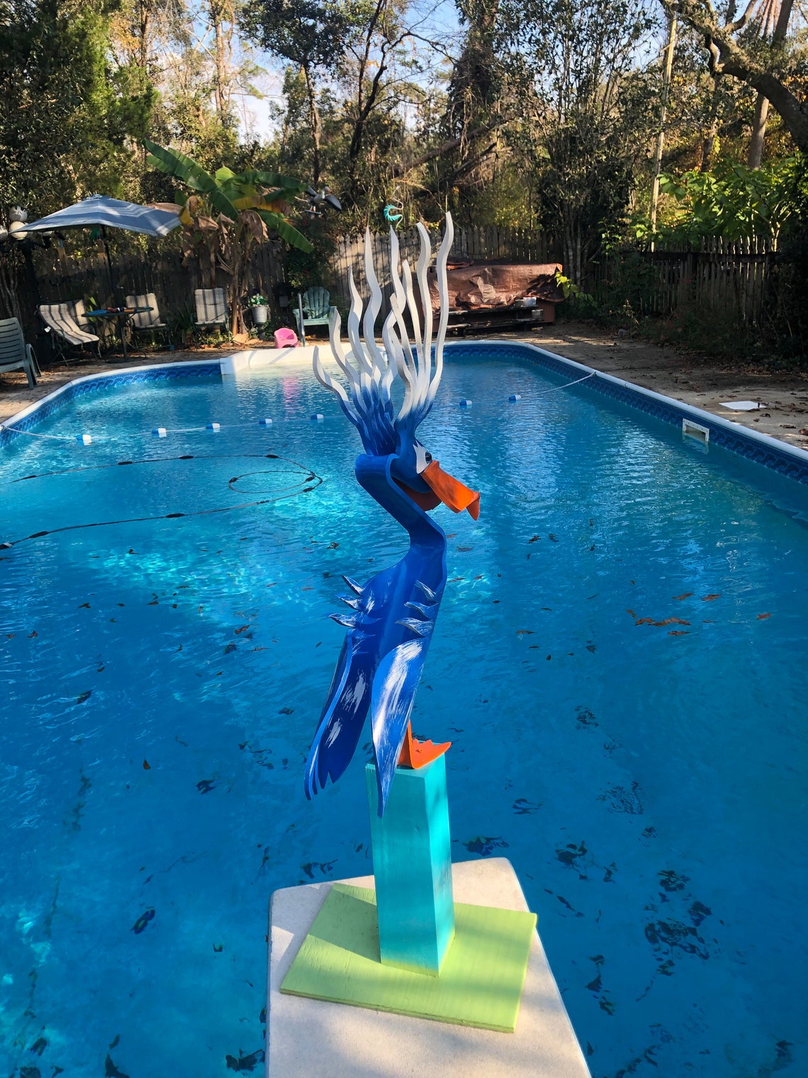 I Feel so Blue Pelican With Feet Spikes - Etsy