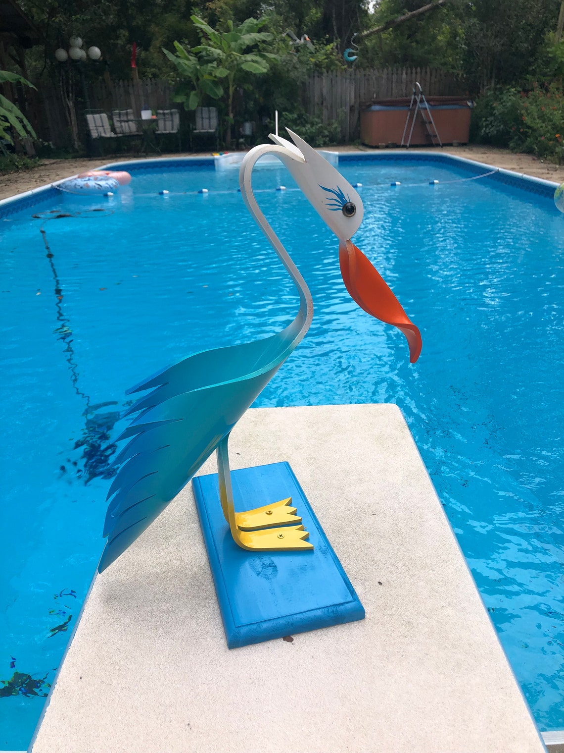 Piper the PVC Pelican With Wooden Stand - Etsy