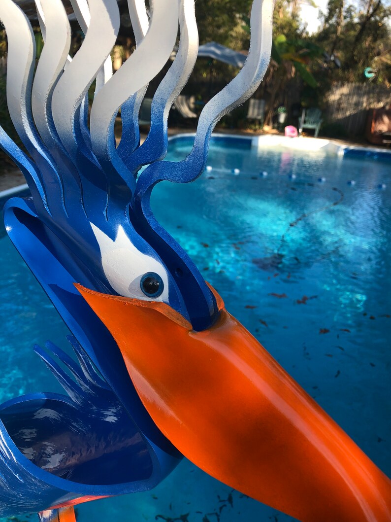 I Feel so Blue Pelican With Feet Spikes - Etsy