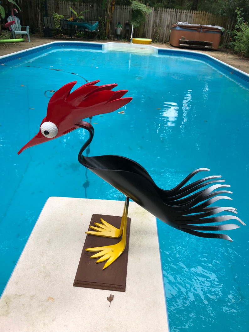 Kooky Woody PVC Woodpecker With Stand Yard Art Sculpture | Etsy