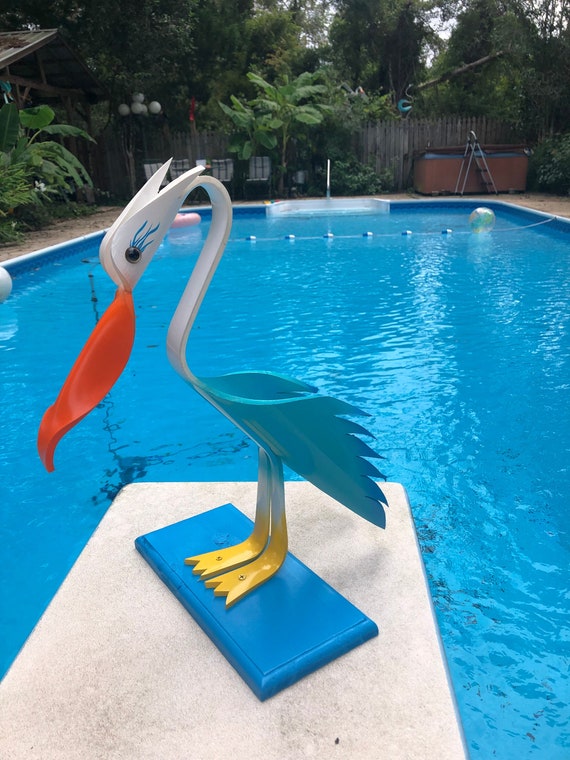 Piper the PVC Pelican With Wooden Stand - Etsy