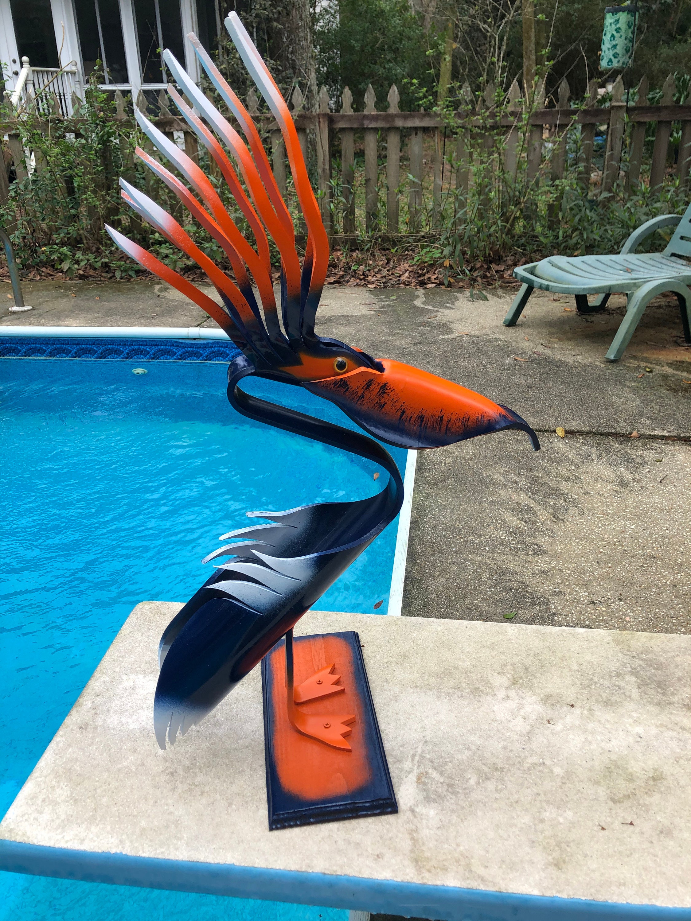 Aubrey the PVC Pelican With Acrylic Eyes and Stand Yard Art - Etsy