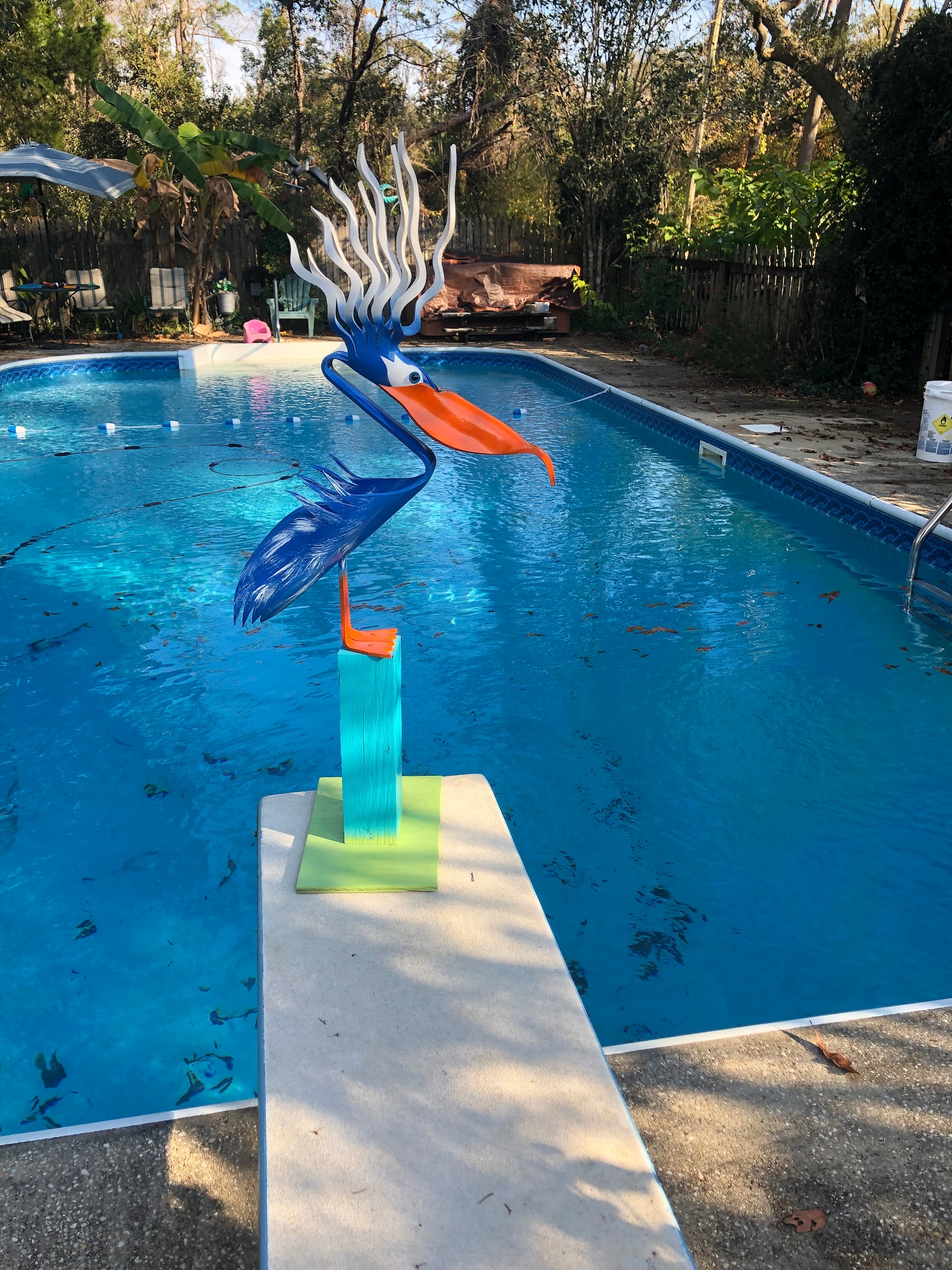 I Feel so Blue Pelican With Feet Spikes - Etsy