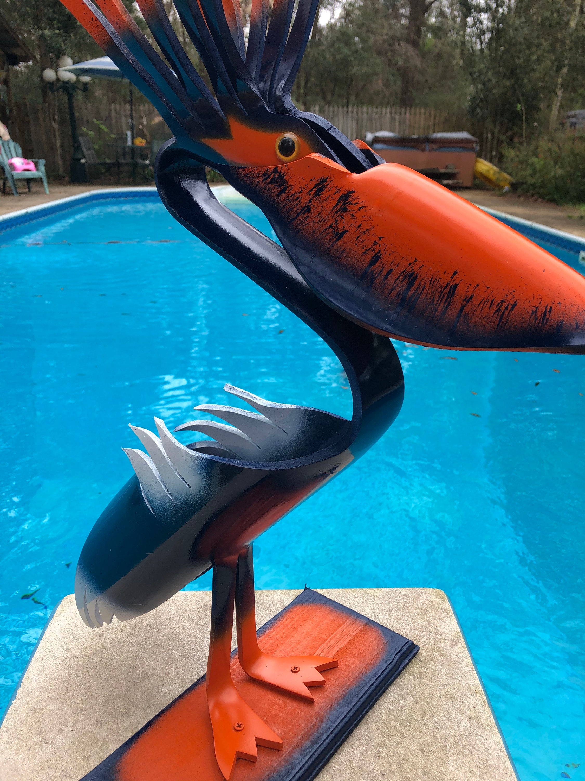 Aubrey the PVC Pelican With Acrylic Eyes and Stand Yard Art - Etsy