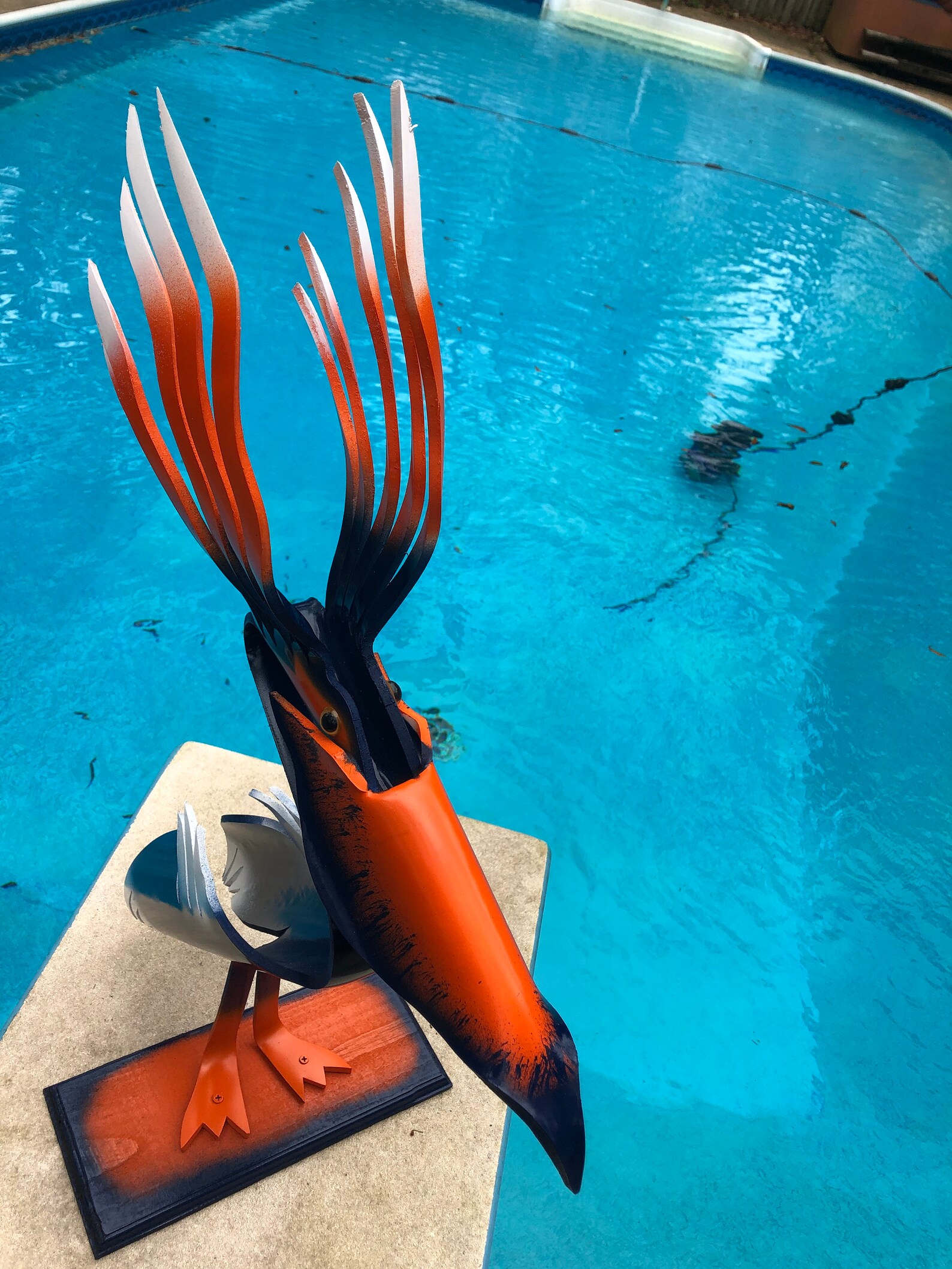 Aubrey the PVC Pelican With Acrylic Eyes and Stand Yard Art Sculpture ...