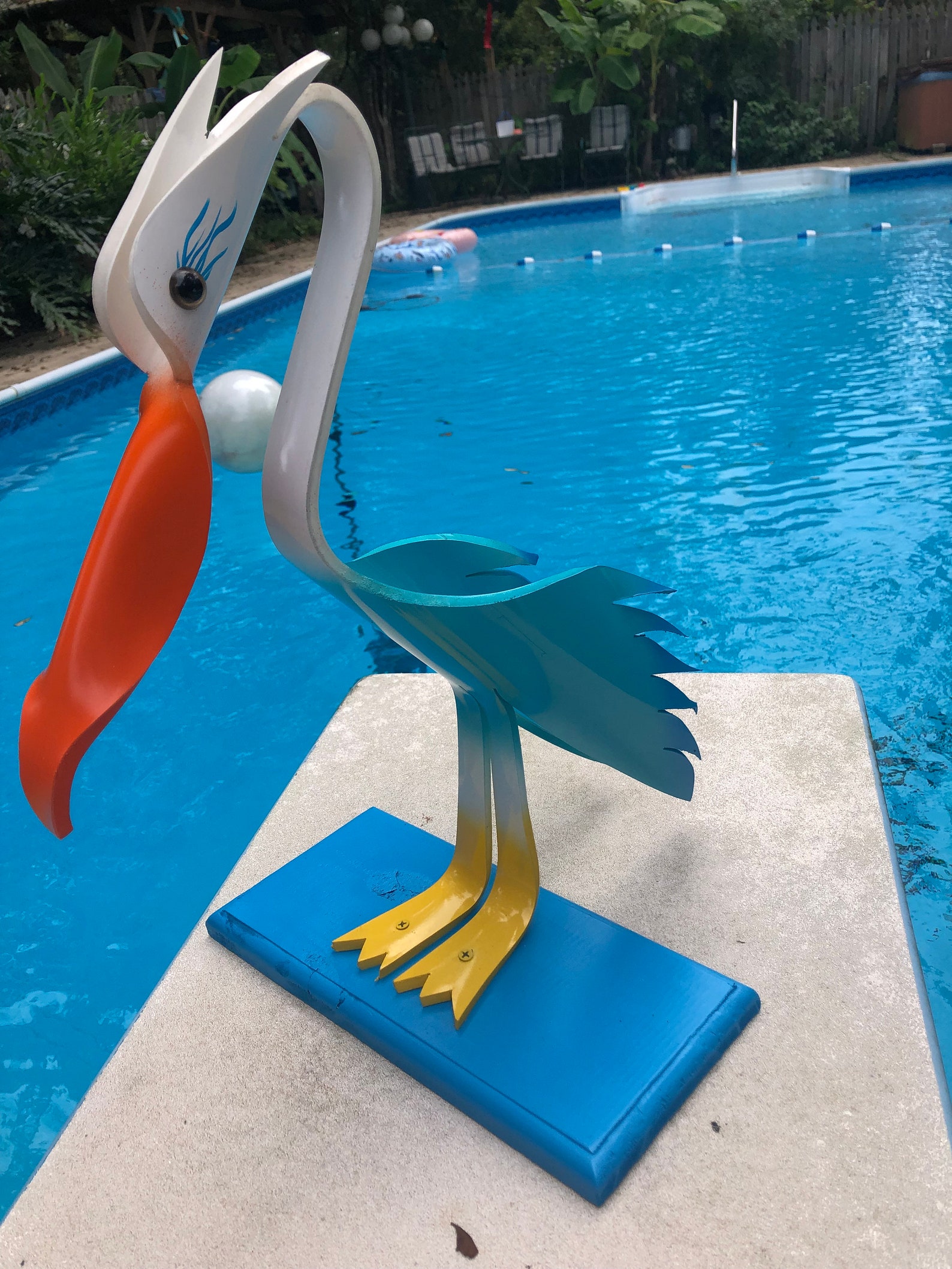 Piper the PVC Pelican With Wooden Stand - Etsy