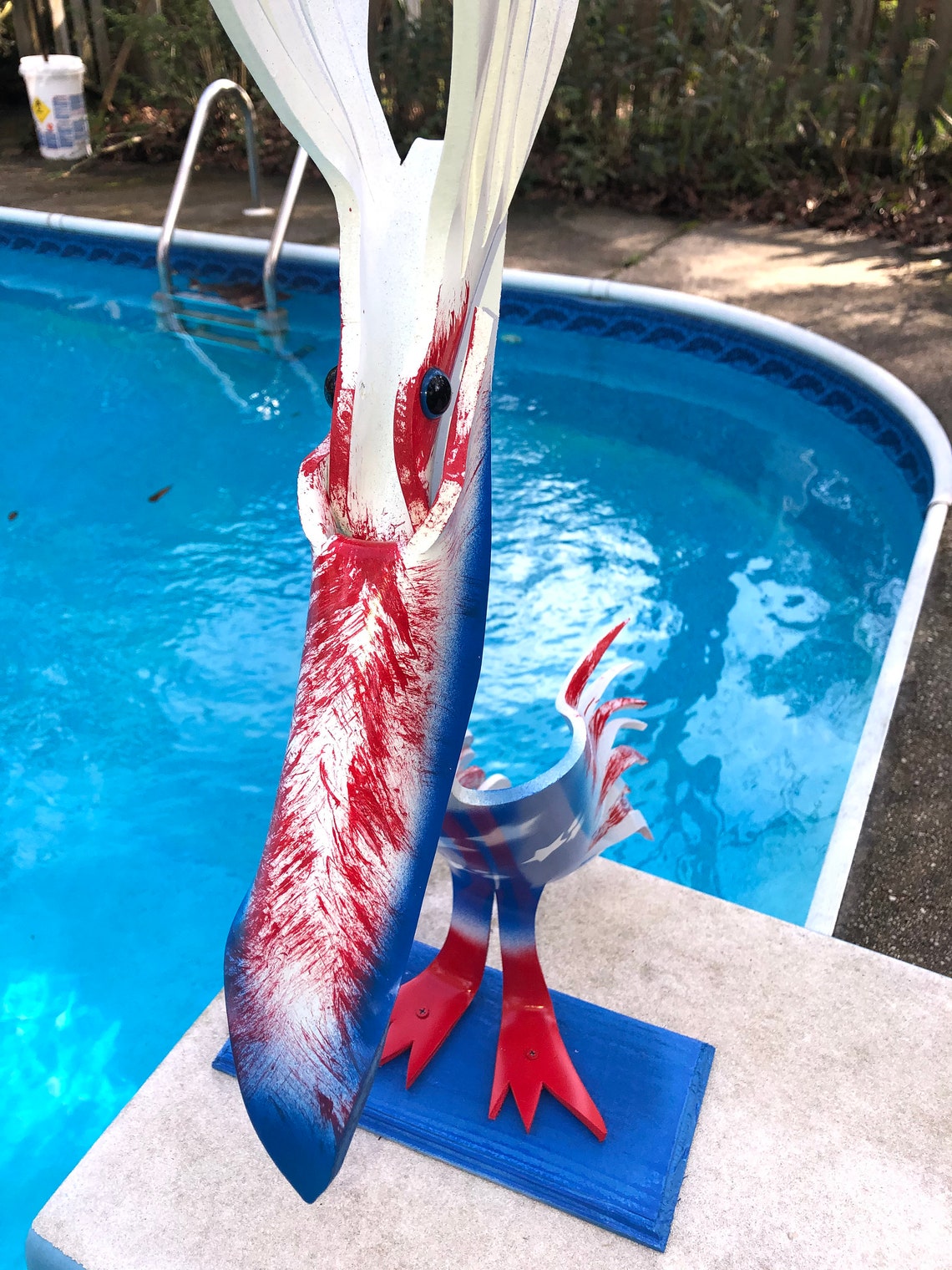 Sammy the Patriotic Pelican PVC Yard Art Bird With Stand - Etsy