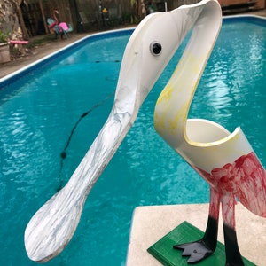 Spoony the Spoonbill Yard Bird With Feet Spikes Yard Art - Etsy
